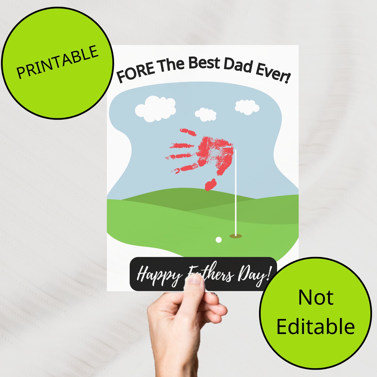 10 Fathers Day Sports Handprint/footprint Crafts, Instant Download PDF ...