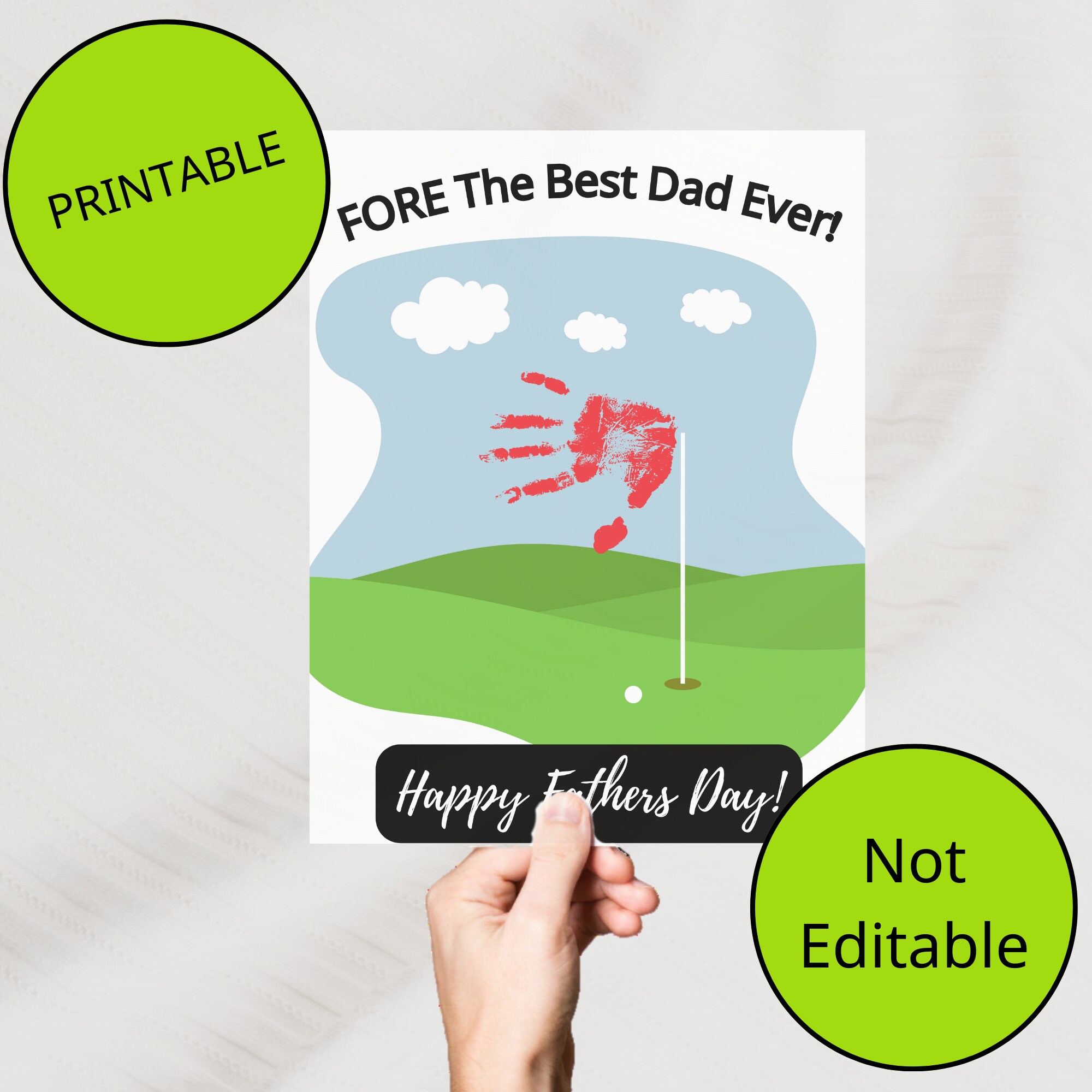 10 Fathers Day Sports Handprint/footprint Crafts, Instant Download PDF ...