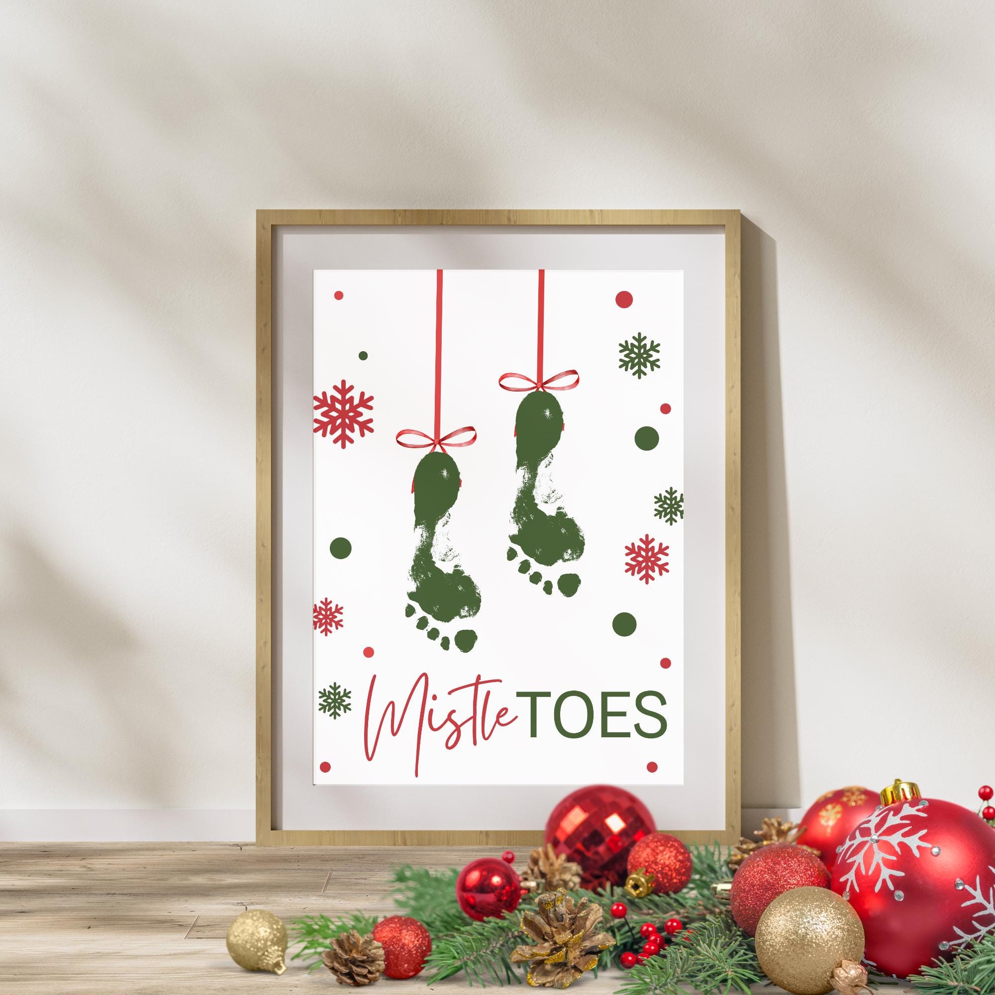 DIY Footprint Art, Mistletoes Craft, Baby's First Christmas, Mistletoes ...
