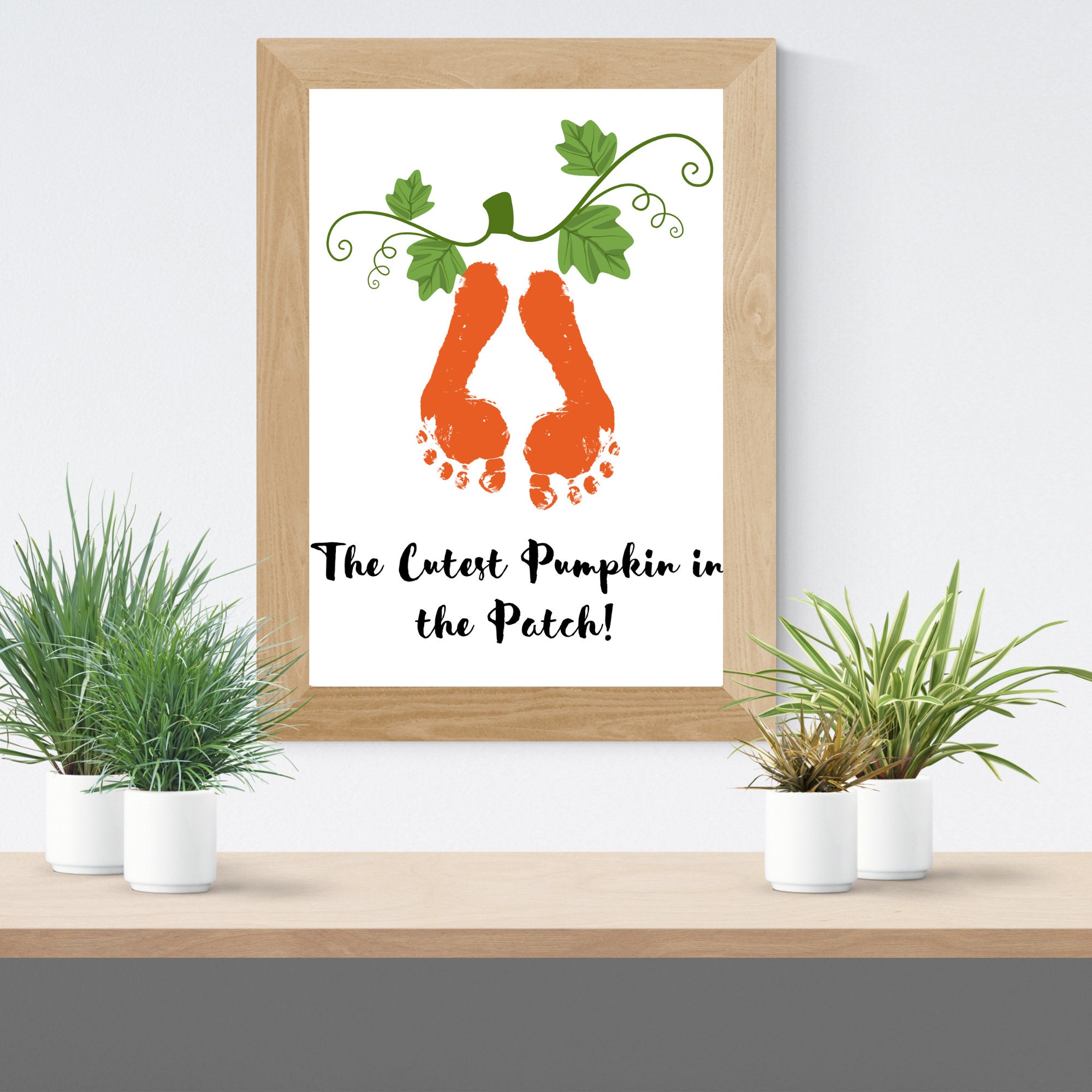 Pumpkin Handprint Footprint Craft: Halloween DIY (instant Download PDF ...