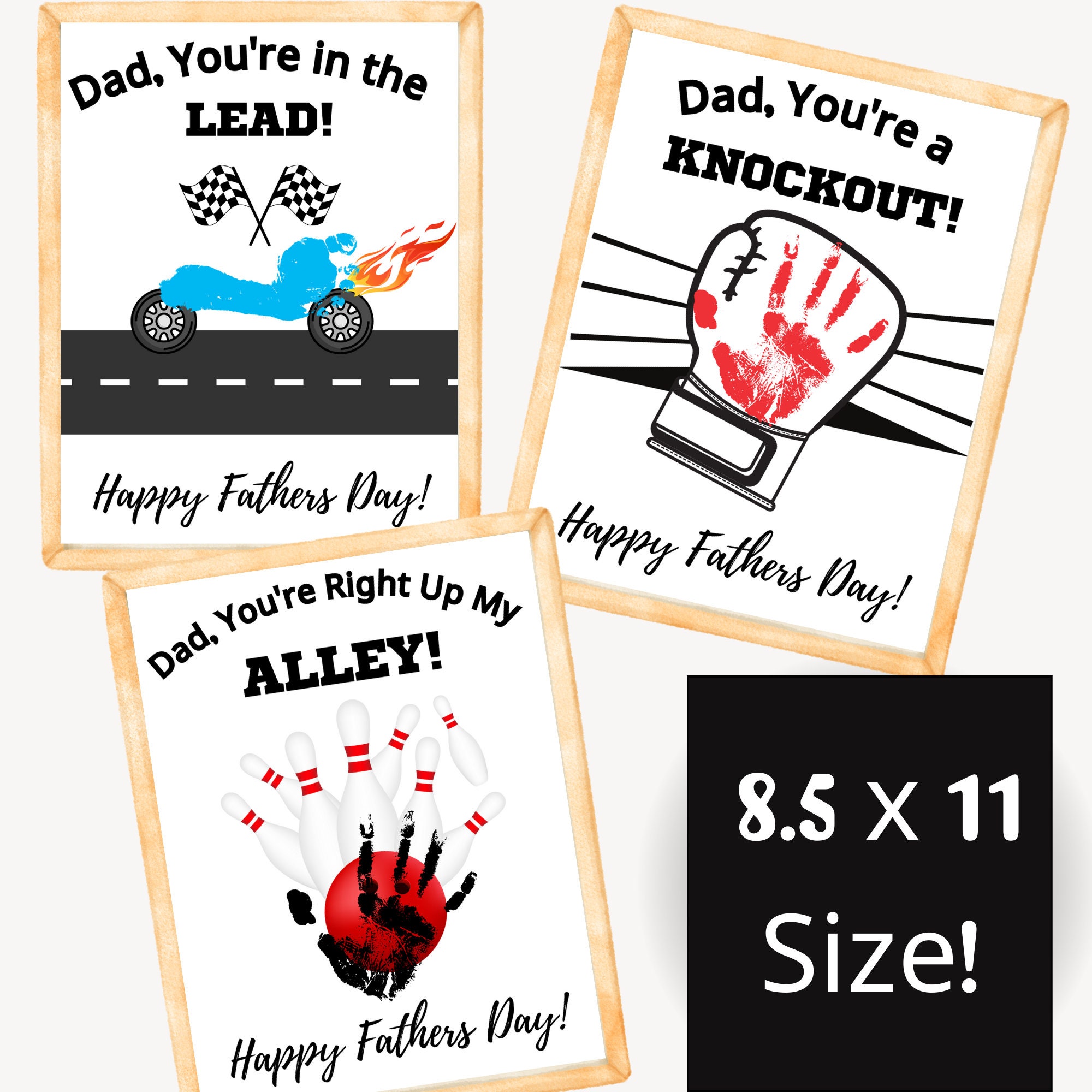 10 Fathers Day Sports Handprint/footprint Crafts, Instant Download PDF ...