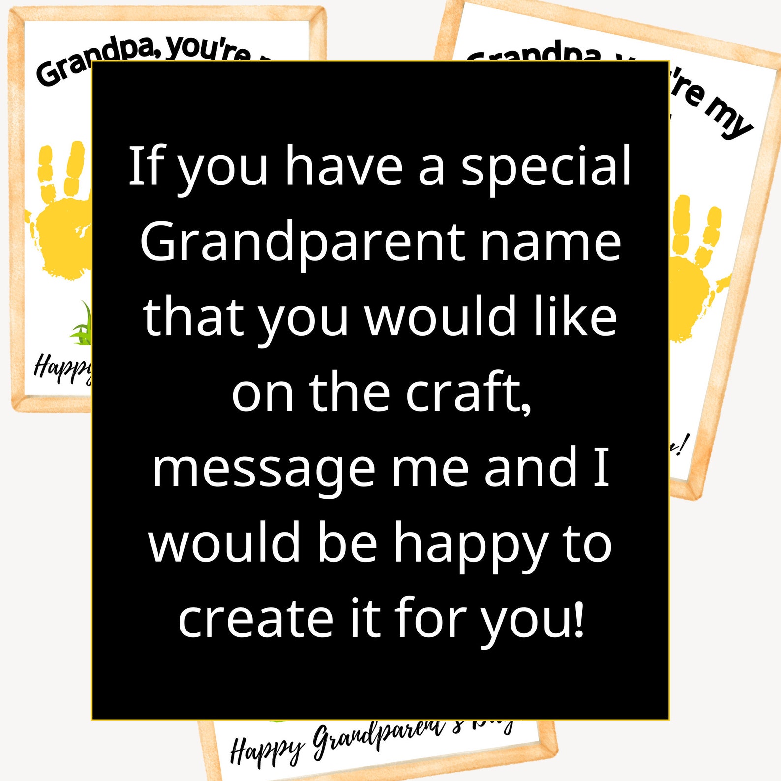 Grandpa Grandparents Day FOOTBALL Handprint Craft, Instant Download PDF ...