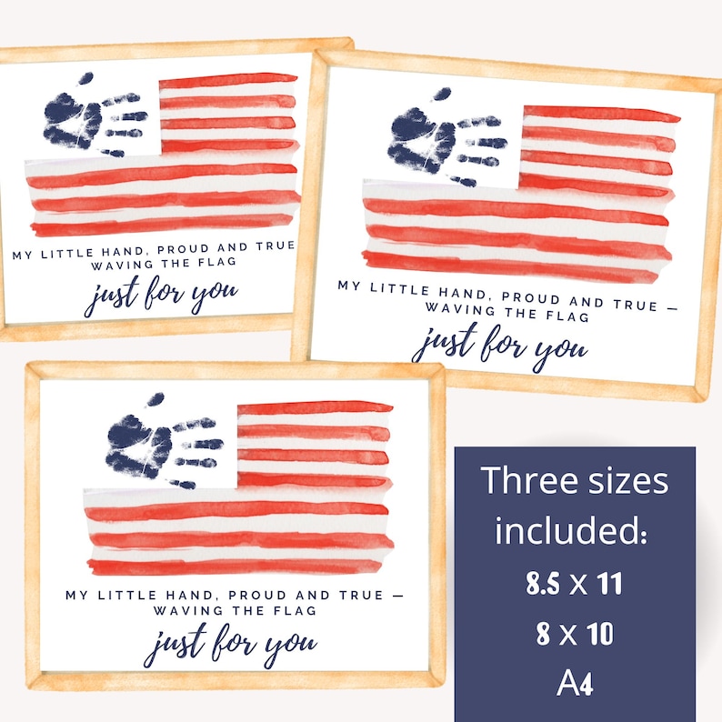 4th of July Handprint Flag Craft: Toddler Keepsake Art (instant ...
