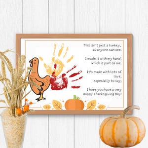 Thanksgiving Turkey Handprint Craft: DIY Keepsake Gift (instant ...