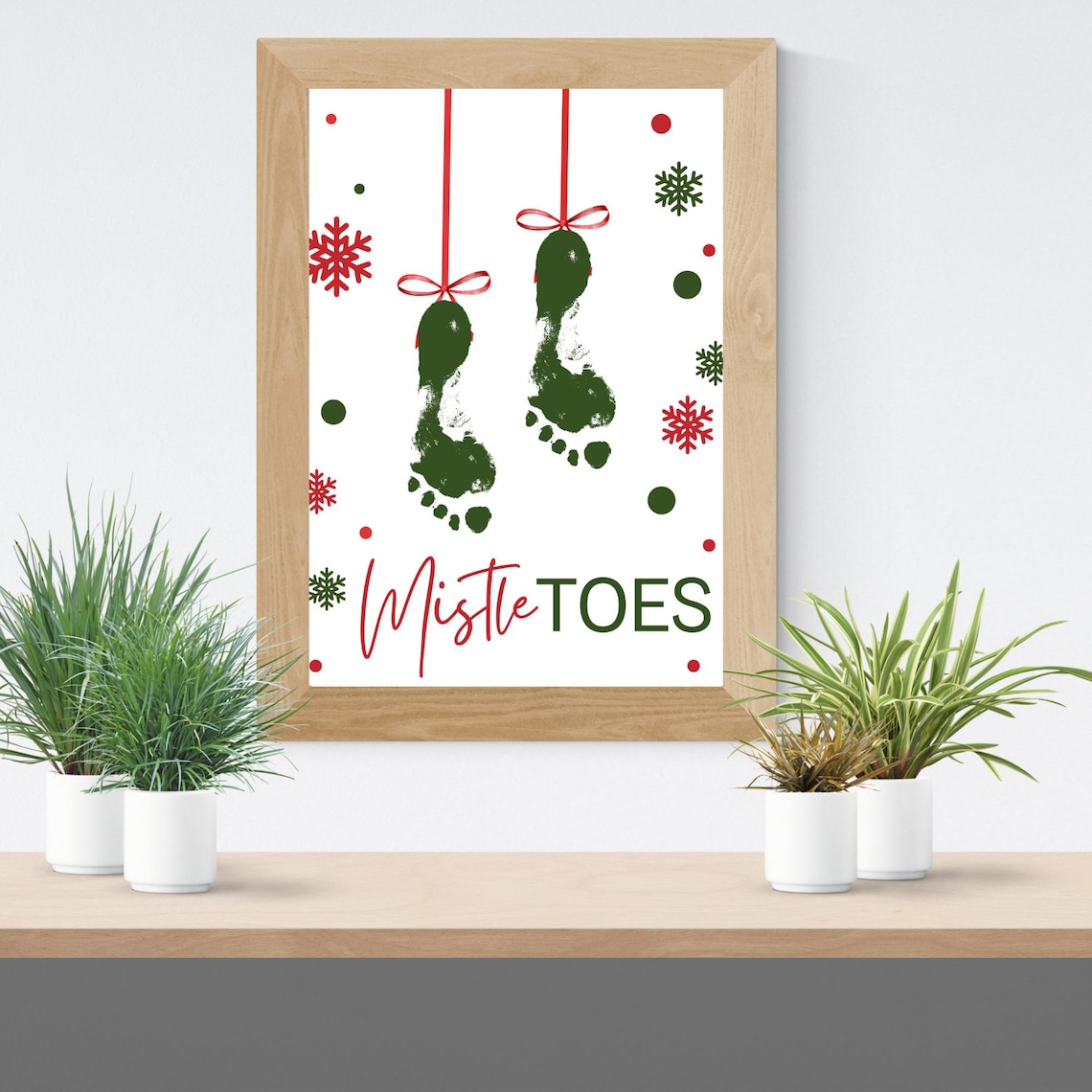 DIY Footprint Art, Mistletoes Craft, Baby's First Christmas, Mistletoes ...