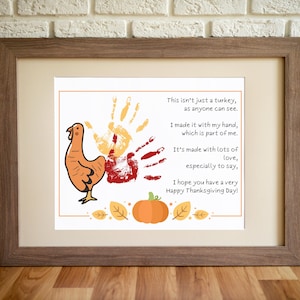 Thanksgiving Turkey Handprint Craft: DIY Keepsake Gift (instant ...