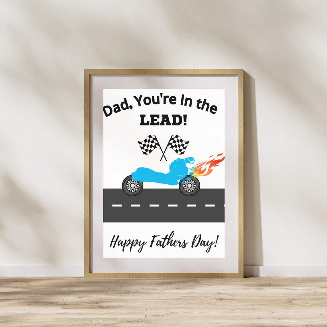 Race Car Footprint Art: Father's Day DIY Keepsake (instant Download PDF ...
