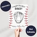 Fathers Day BASEBALL Handprint Craft, Instant Download PDF, 1st Fathers ...