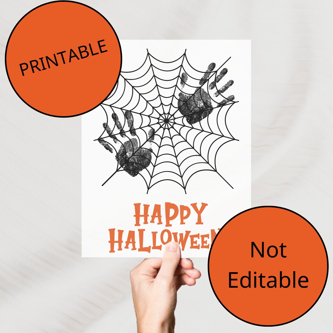 Halloween Spider Handprint Craft, Multiple Handprints, Toddler Craft ...