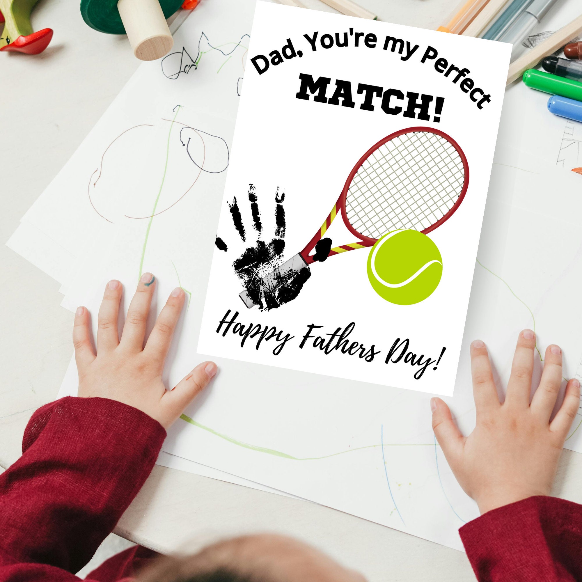 10 Fathers Day Sports Handprint/footprint Crafts, Instant Download PDF ...