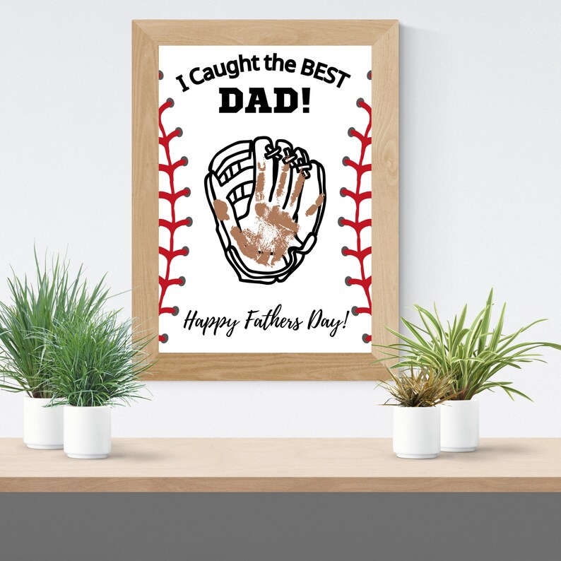 Fathers Day BASEBALL Handprint Craft, Instant Download PDF, 1st Fathers ...