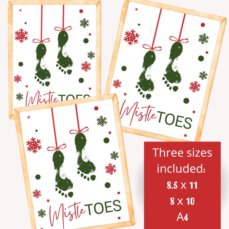 DIY Footprint Art, Mistletoes Craft, Baby's First Christmas, Mistletoes ...