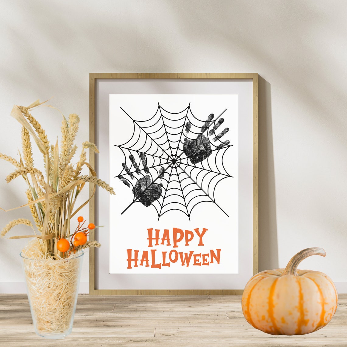 Halloween Spider Handprint Craft, Multiple Handprints, Toddler Craft ...