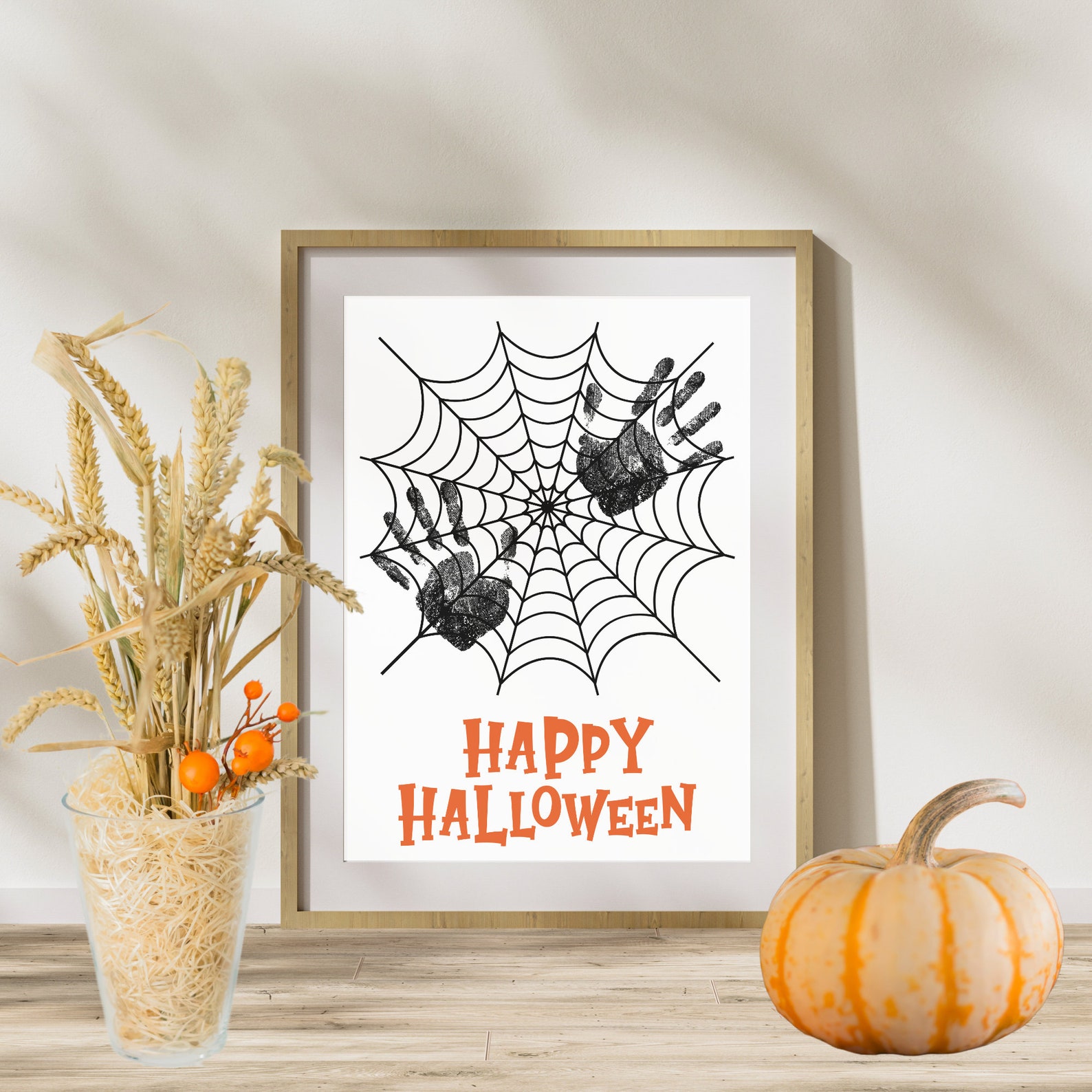 Halloween Spider Handprint Craft, Multiple Handprints, Toddler Craft ...