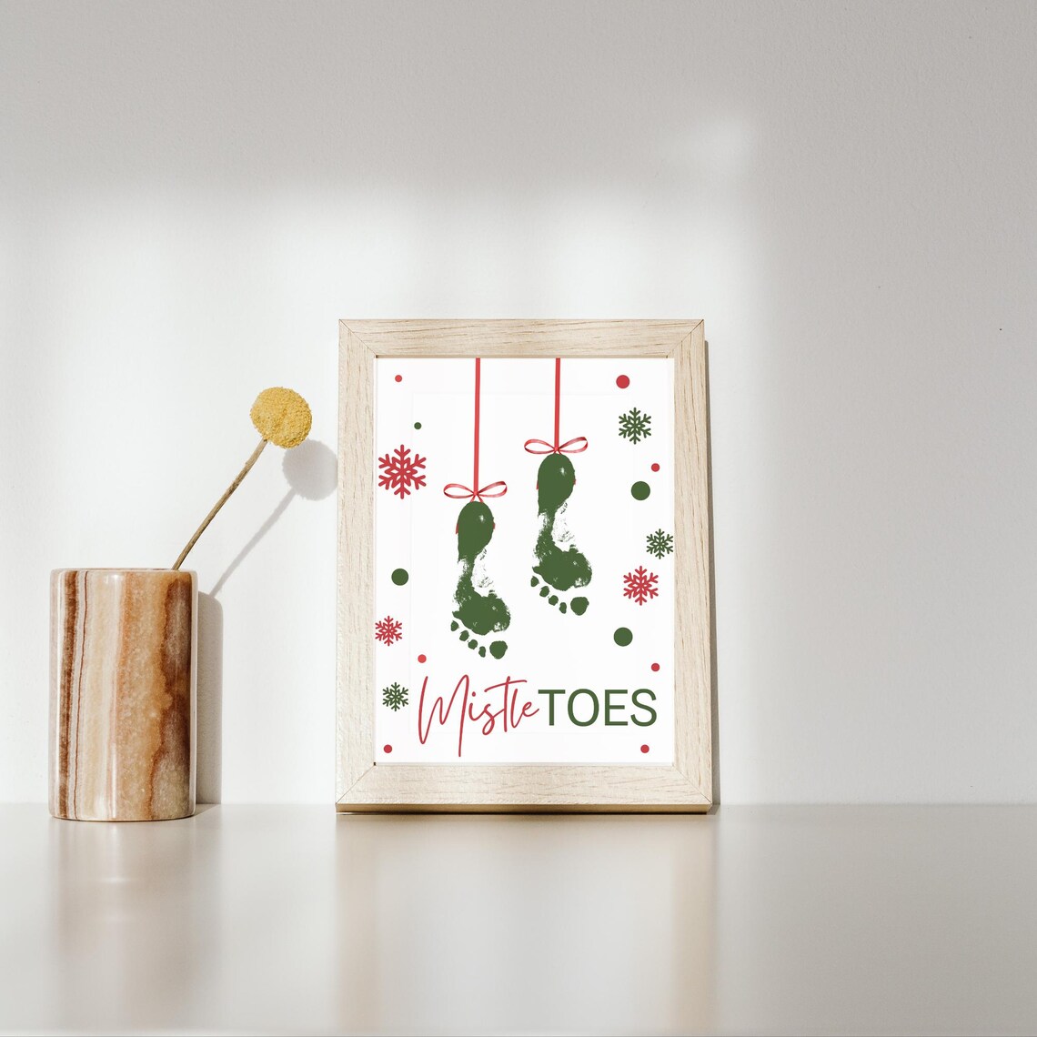 DIY Footprint Art, Mistletoes Craft, Baby's First Christmas, Mistletoes ...