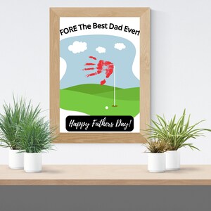 Fathers Day GOLF Handprint Craft, Instant Download PDF, 1st Fathers Day ...