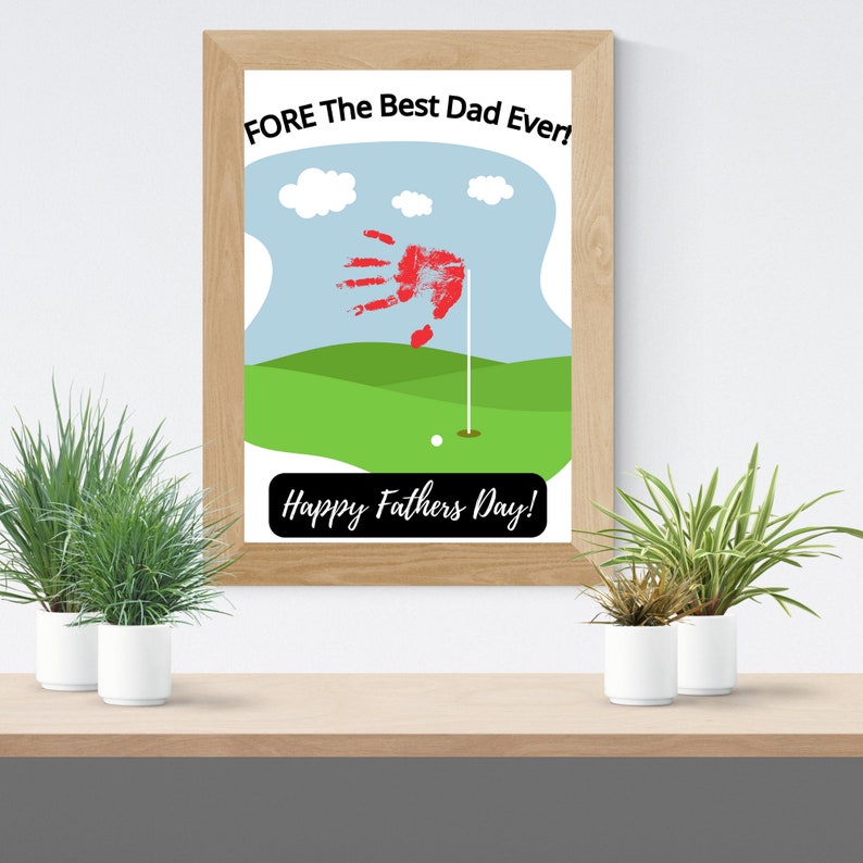 Fathers Day GOLF Handprint Craft, Instant Download PDF, 1st Fathers Day ...