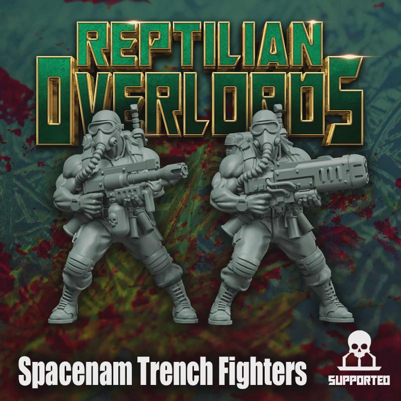 Spacenam Trench Fighters - Jungle Sci-fi Heroic 28mm Resin Prints ...