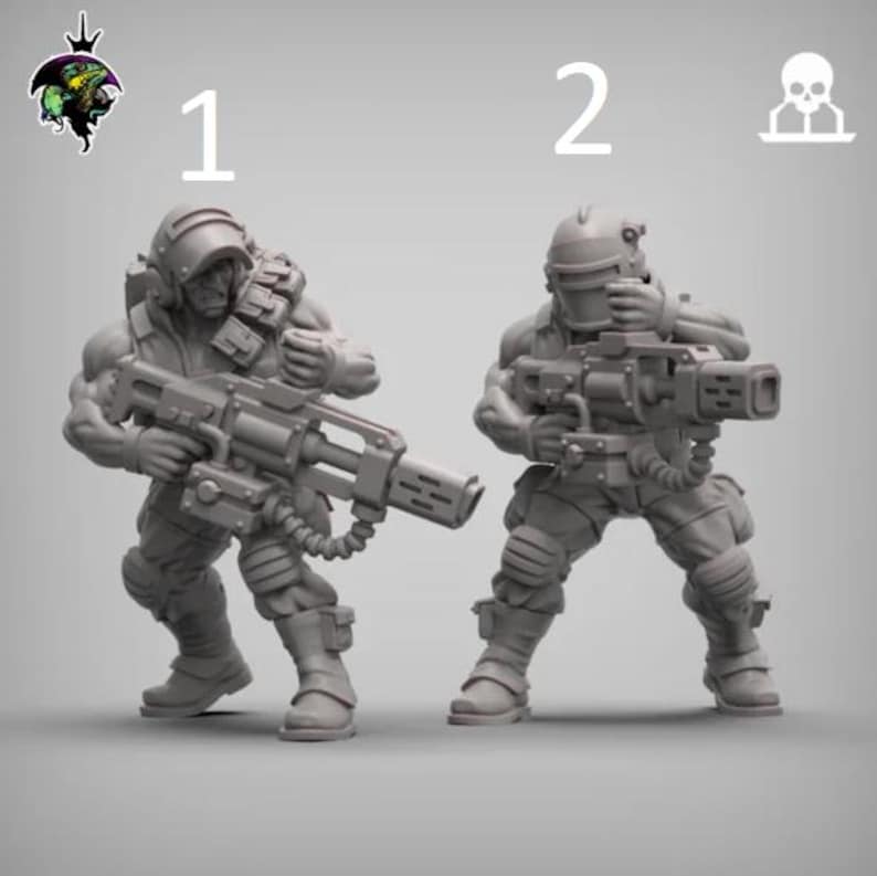 Spacenam Welder Team - Jungle Sci-fi 28mm Resin Prints - Designed by ...