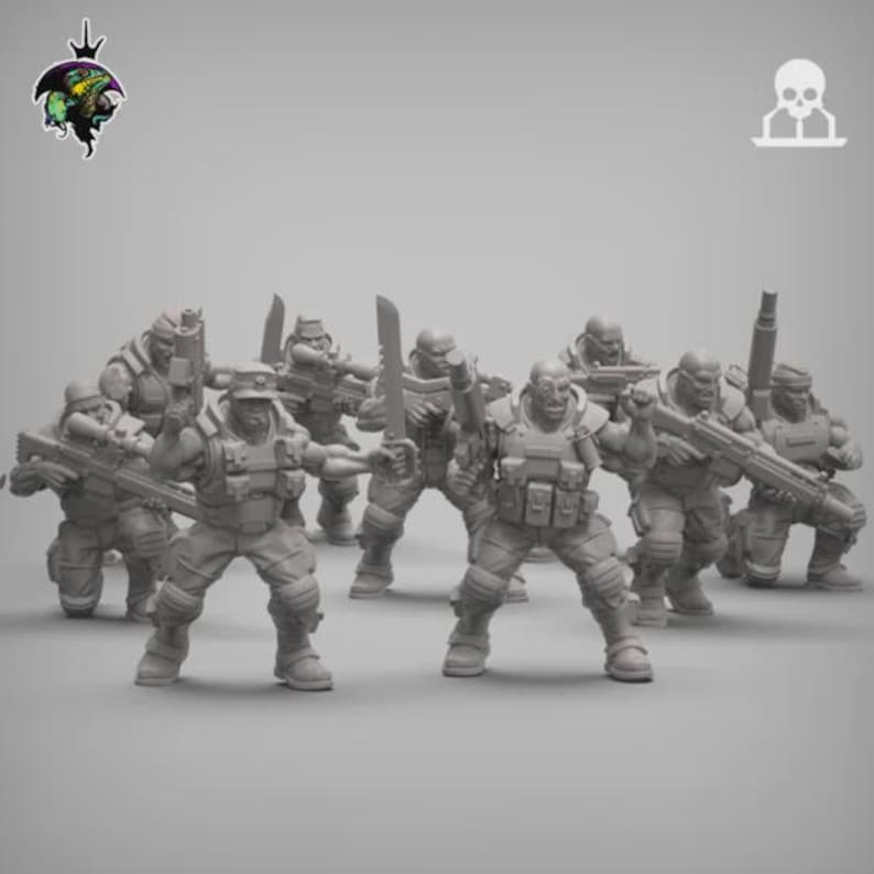 Spacenam 2.0 - Jungle Sci-fi 28mm Resin Prints - Designed by Reptilian ...