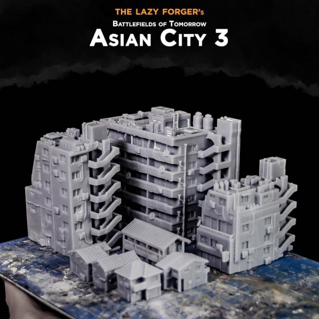 Battlefields of Tomorrow: Asian City 3 - 6/8/10mm Wargame Terrain ...