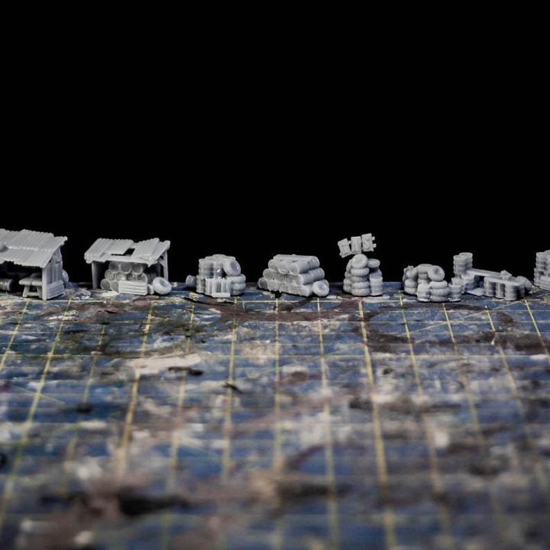 6/8/10mm Wargame Terrain: Post-apocalyptic Shanty Roads Gas Station - Etsy