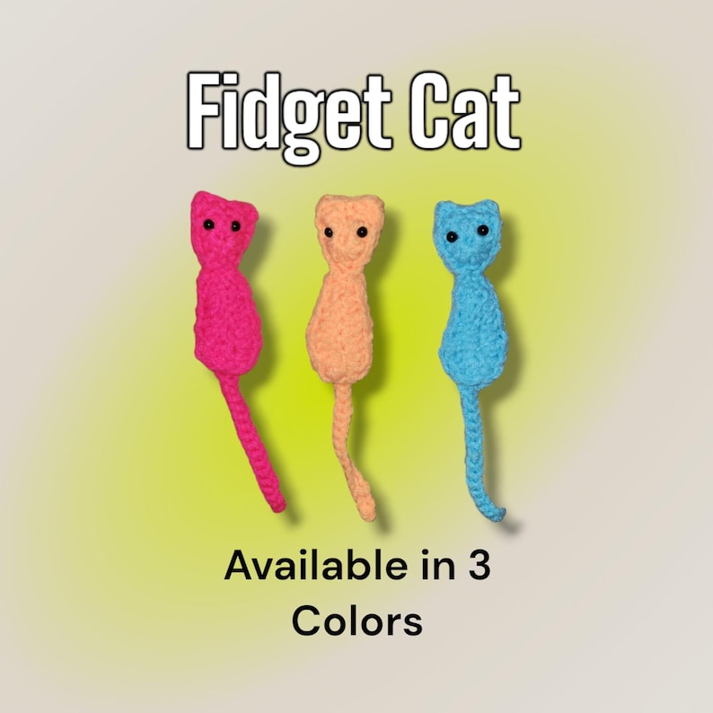 Crochet Fidget Toy Cat - Etsy