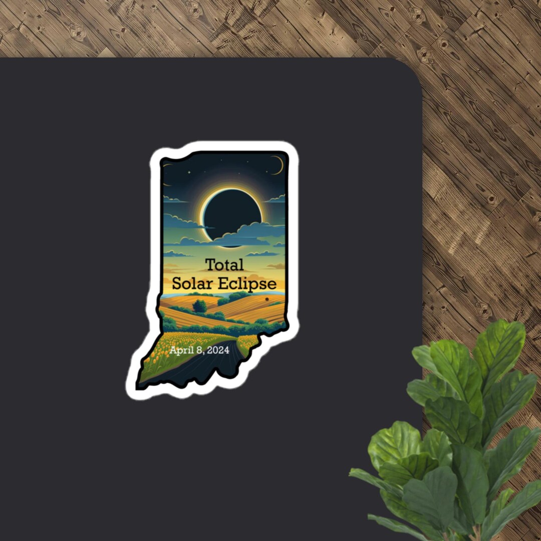 Indiana Eclipse Farm Land Bubble-free Stickers - Etsy