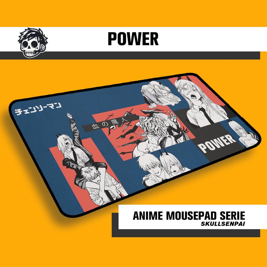 Premium Power Mousepad | Denji and Power Deskmat | Chainsawman Mousepad ...