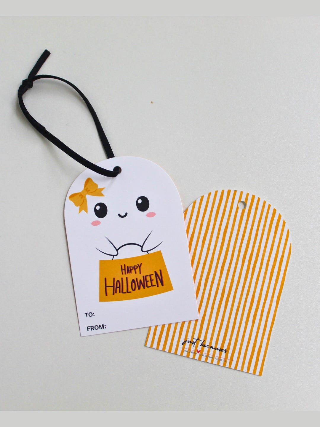 Halloween Gift Tags – Set of 12 | Cute Ghost Trick or Treat Tags for ...