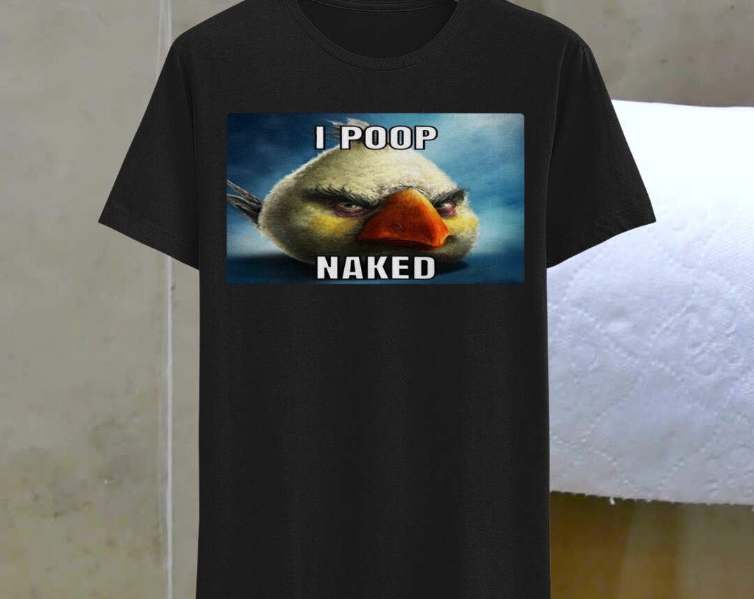 I Poop Naked Ironic Tee Sarcastic T-shirt Dark Humor Shirts ...