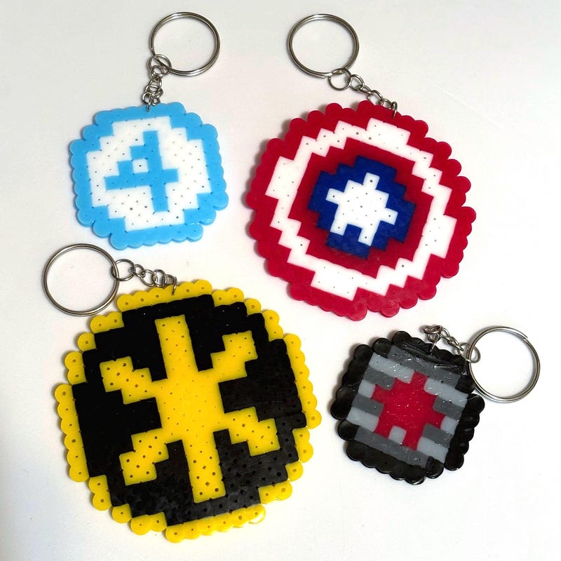 Perler Beads Keychain - Etsy