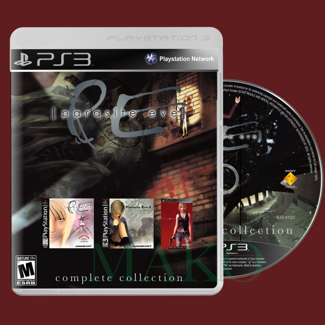 Parasite Eve PS3 Custom Complete Collection Backup Disc and Case RETRO ...