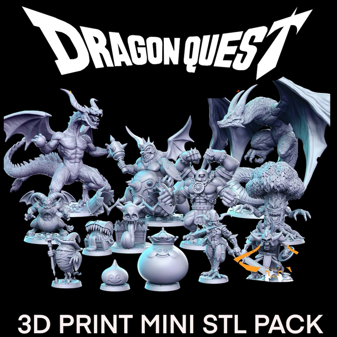 Dragon Quest 3D Print Miniature STL Pack Dungeons & Dragons - Etsy