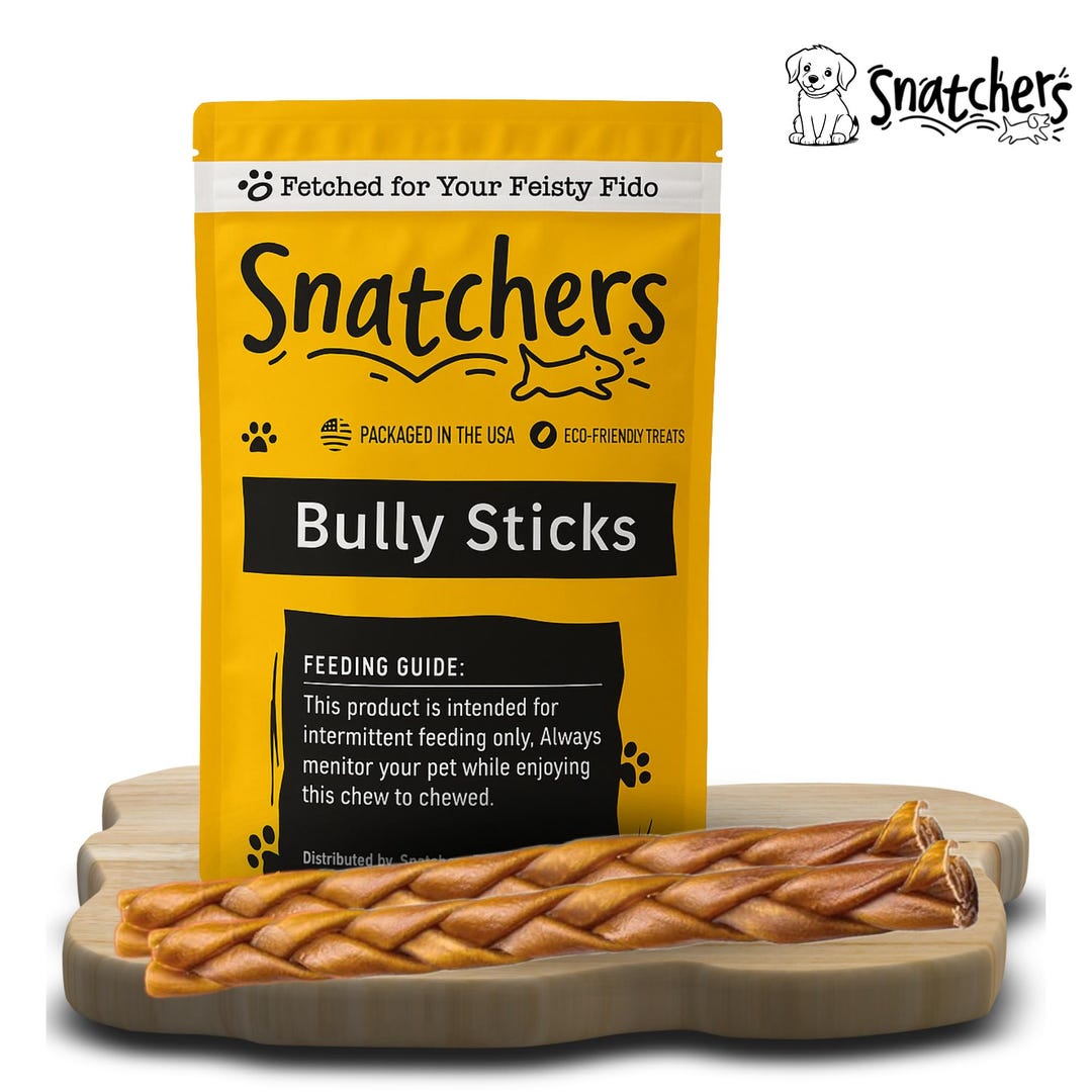 12" Braided Bully Stick for Dogs - Single Ingredient, Free-range Beef ...