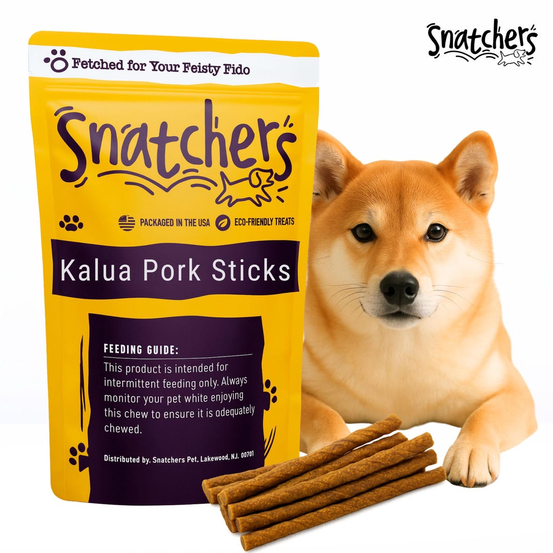 Kalua Pork Sticks for Dogs – Natural Rawhide Free Chew Treats, Long ...