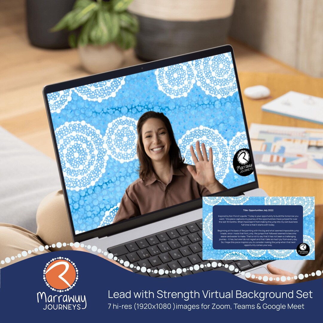 Lead With Strength Virtual Background Set | Backgrounds for Zoom, Teams ...