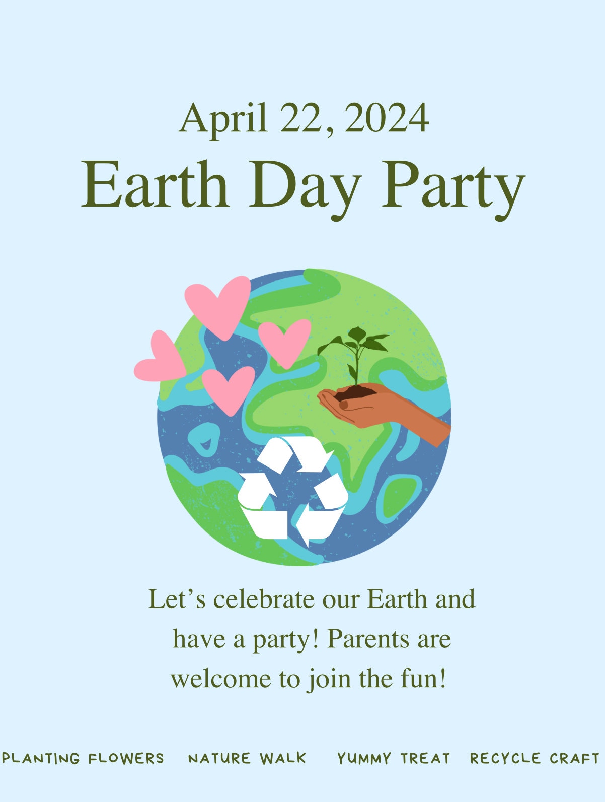 Earth Day Flyer for Families/classroom - Etsy