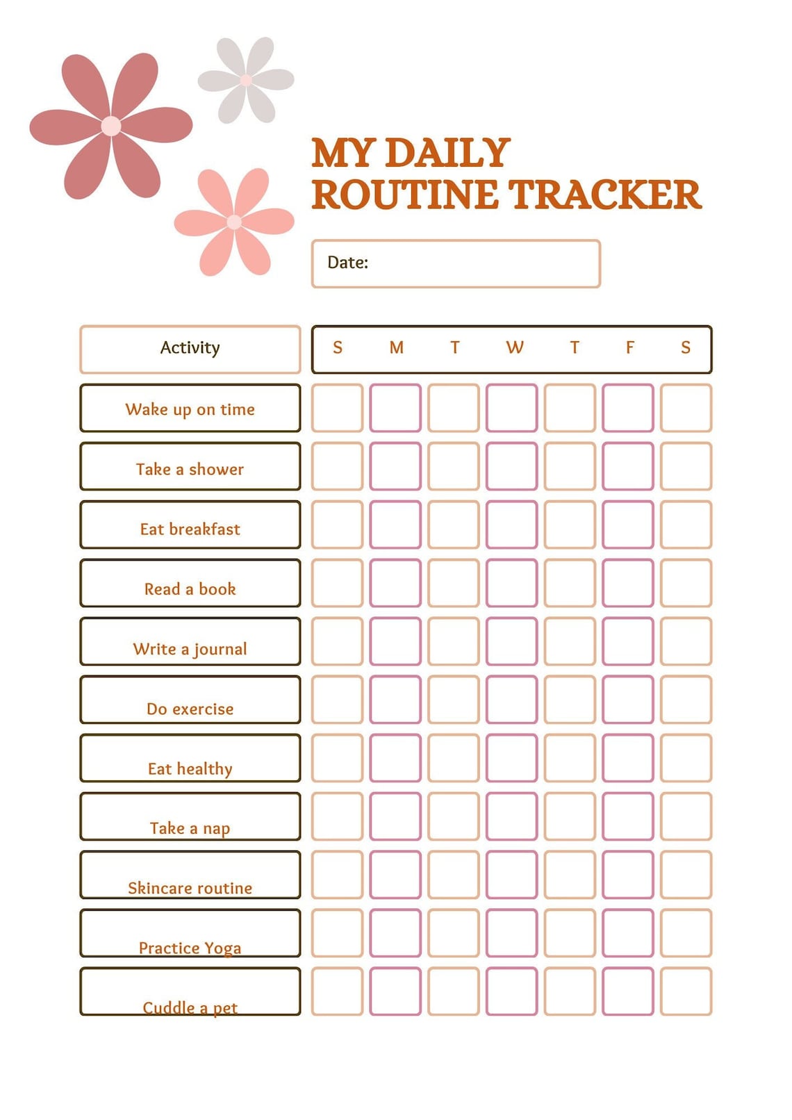 Daily Routine Planner - Etsy