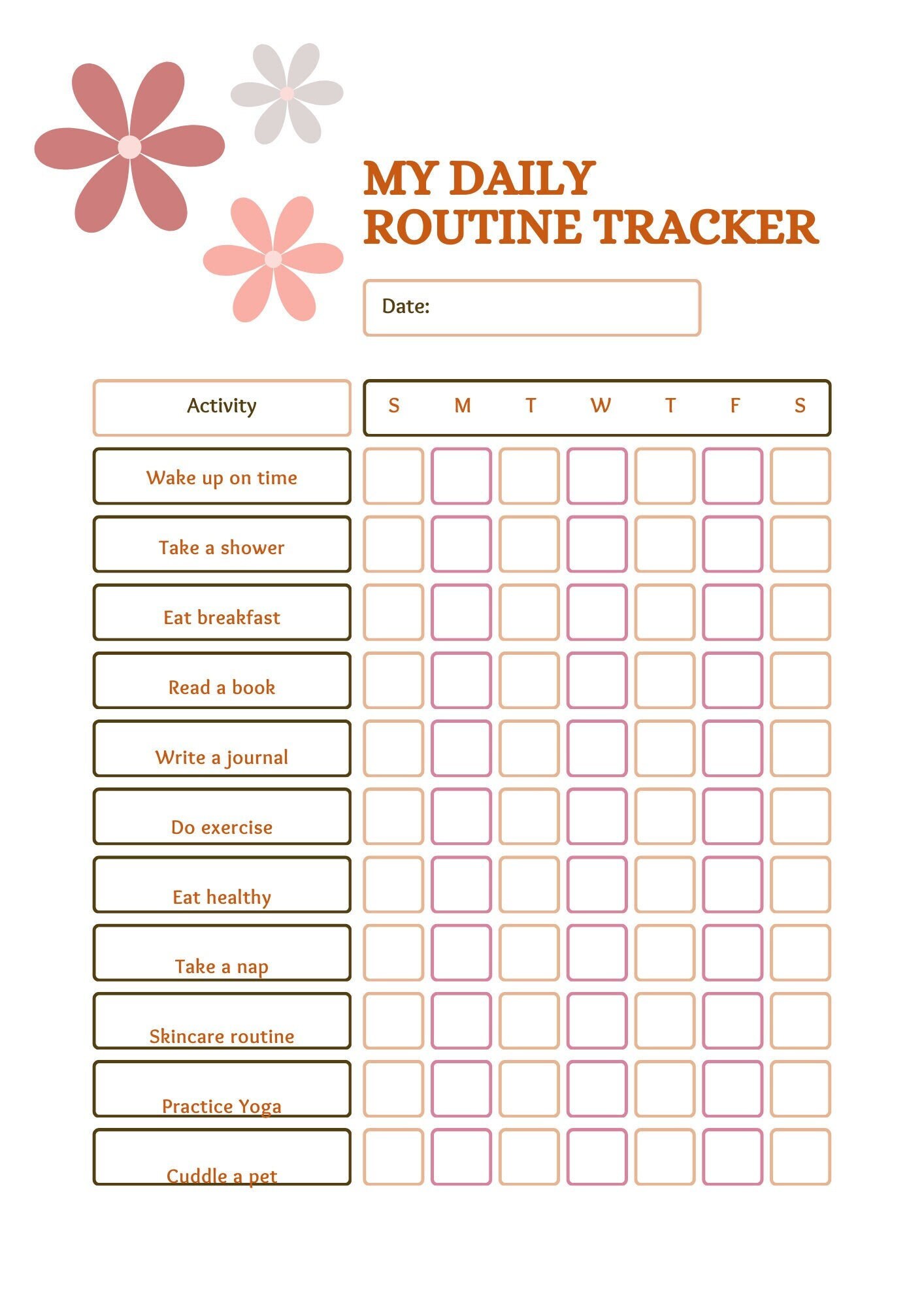 Daily Routine Planner - Etsy