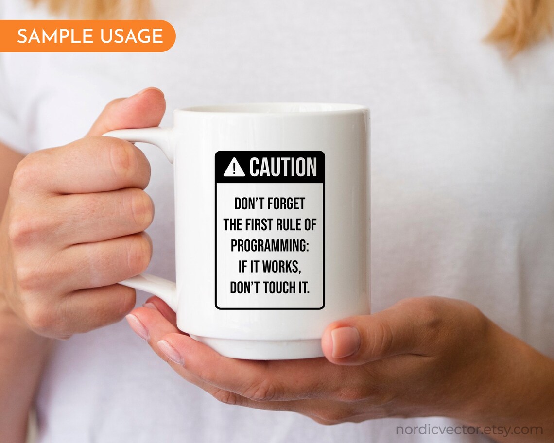 Funny Programmer Warning Sign Svg, Coder Quote Svg, Programmer Svg, Png ...