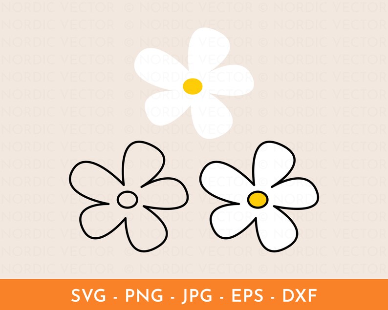 Daisy SVG, Daisy Flower Svg, Retro Daisy Png, Summer Svg, Spring Svg ...