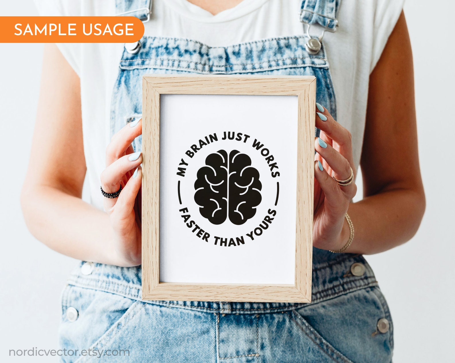ADHD Awareness Quote Svg, My Brain Just Works Faster Than Yours, Adhd ...