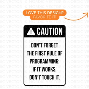 Funny Programmer Warning Sign Svg, Coder Quote Svg, Programmer Svg, Png ...