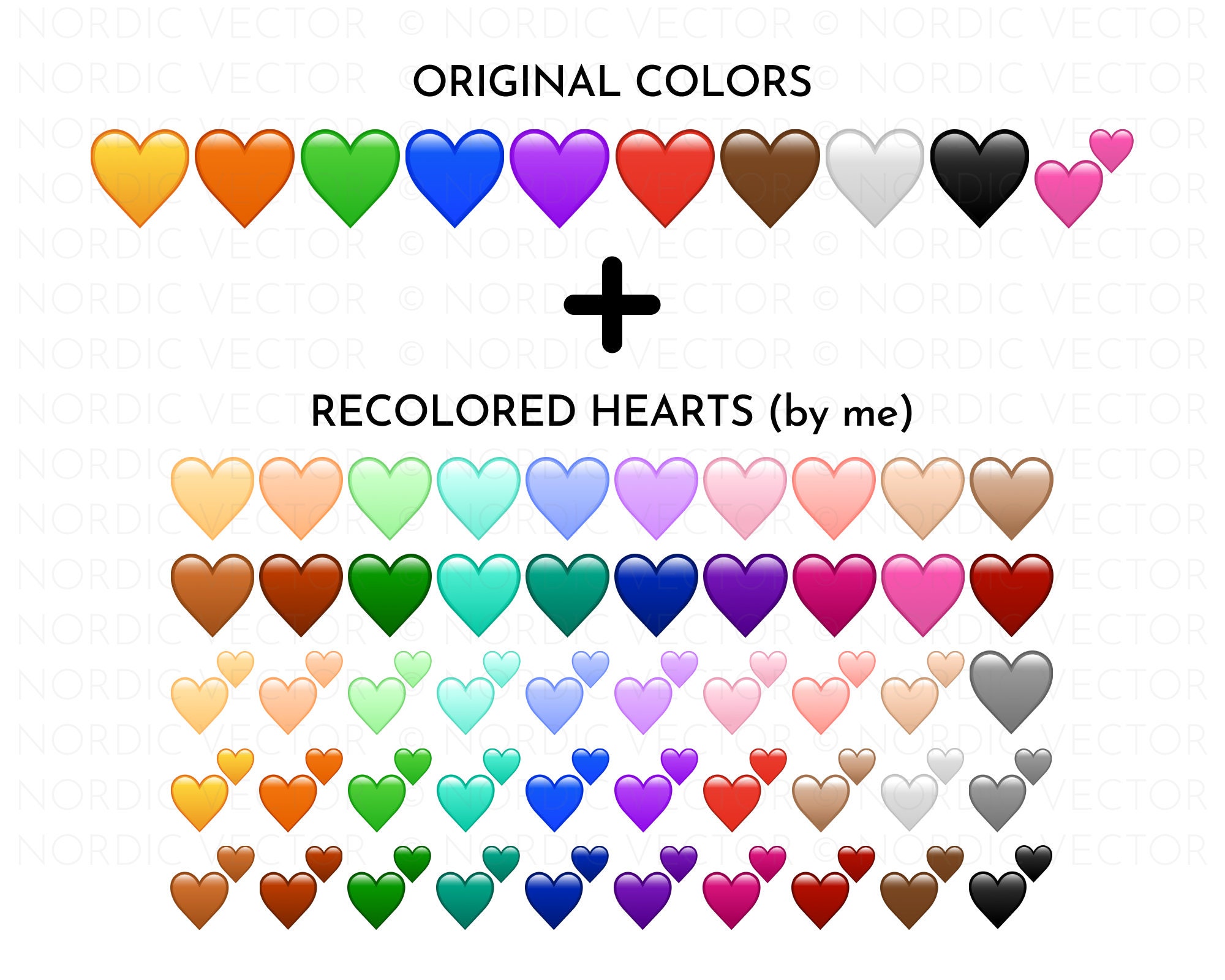 Heart Emoji Bundle, iPhone Heart Symbols, Ios Heart Icon SVG Files ...