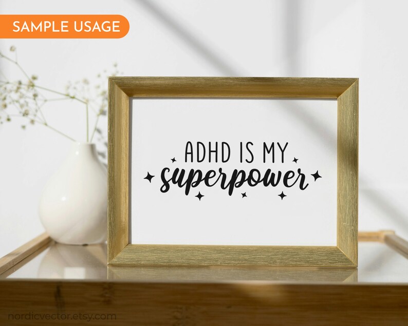 ADHD is My Superpower Svg, ADHD Svg, ADHD Quotes Svg, Neurodiversity ...