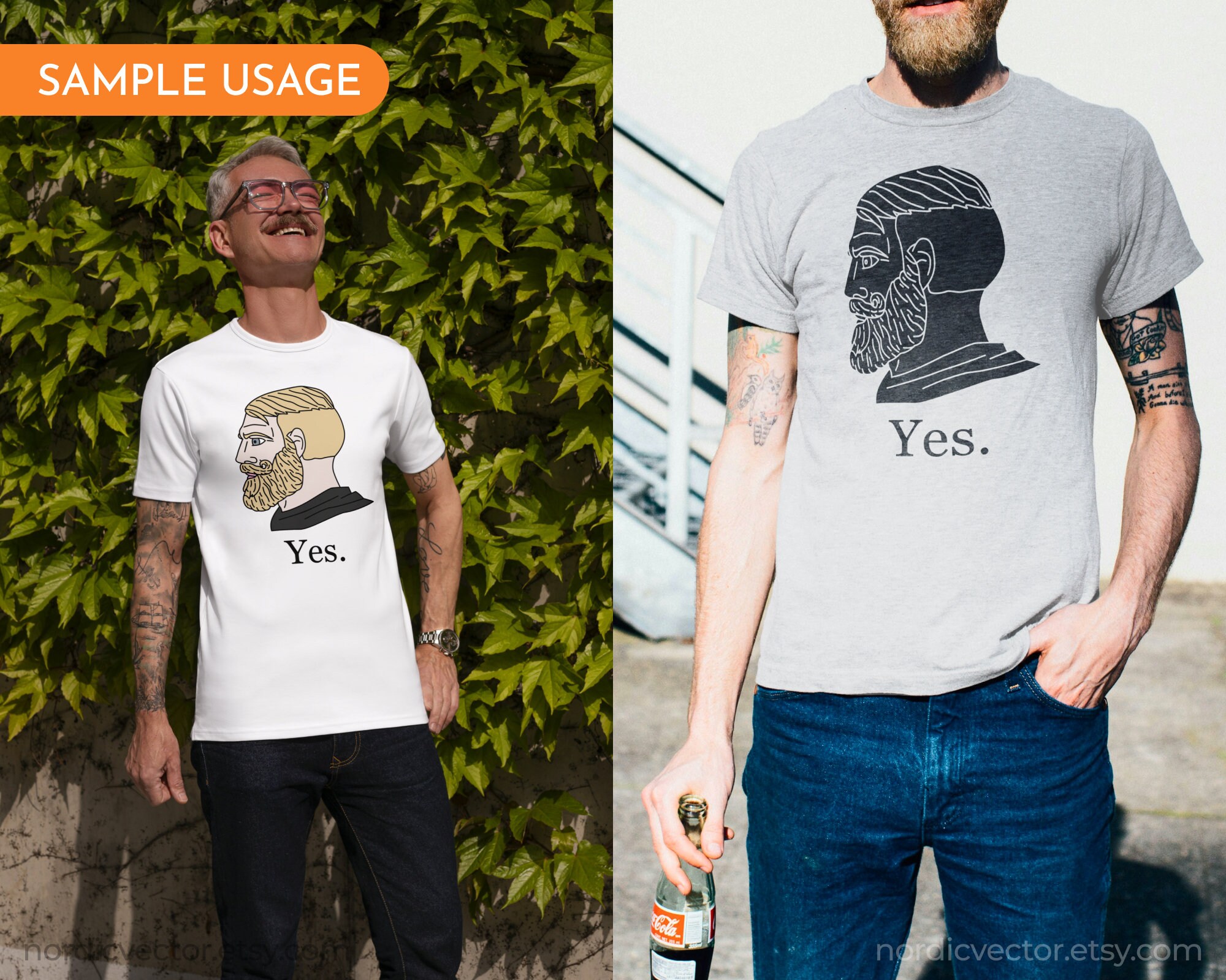 Yes Chad Meme Svg Bundle, Nordic Man Svg, Funny Meme Svg, Nordic Gamer ...