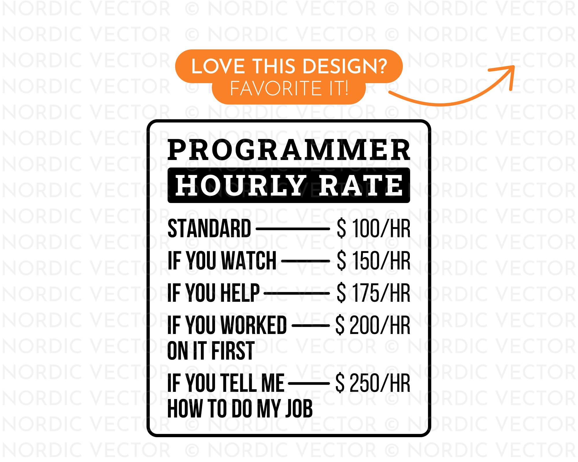 Programmer Hourly Rate Svg, Coder Svg, Funny Coding Quote Svg, Geek Png ...