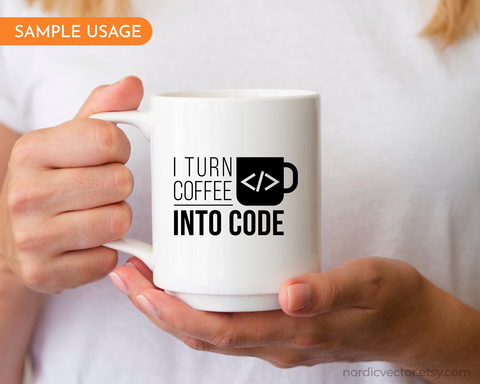 I Turn Coffee Into Code Svg, Programming Svg, Funny Coding Quote Svg, Png, Dxf, Clipart, Cut ...