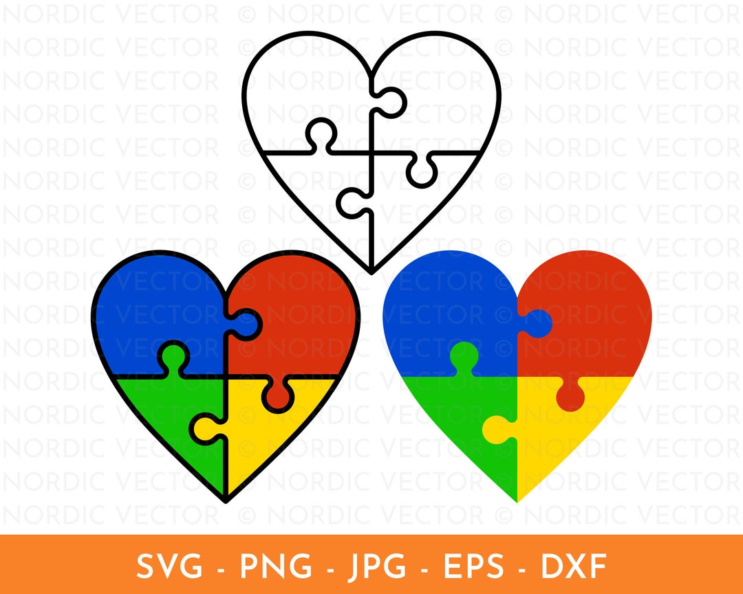 Autism Heart Svg, Puzzle Heart Svg, Autism Awareness Svg, Autism Png ...